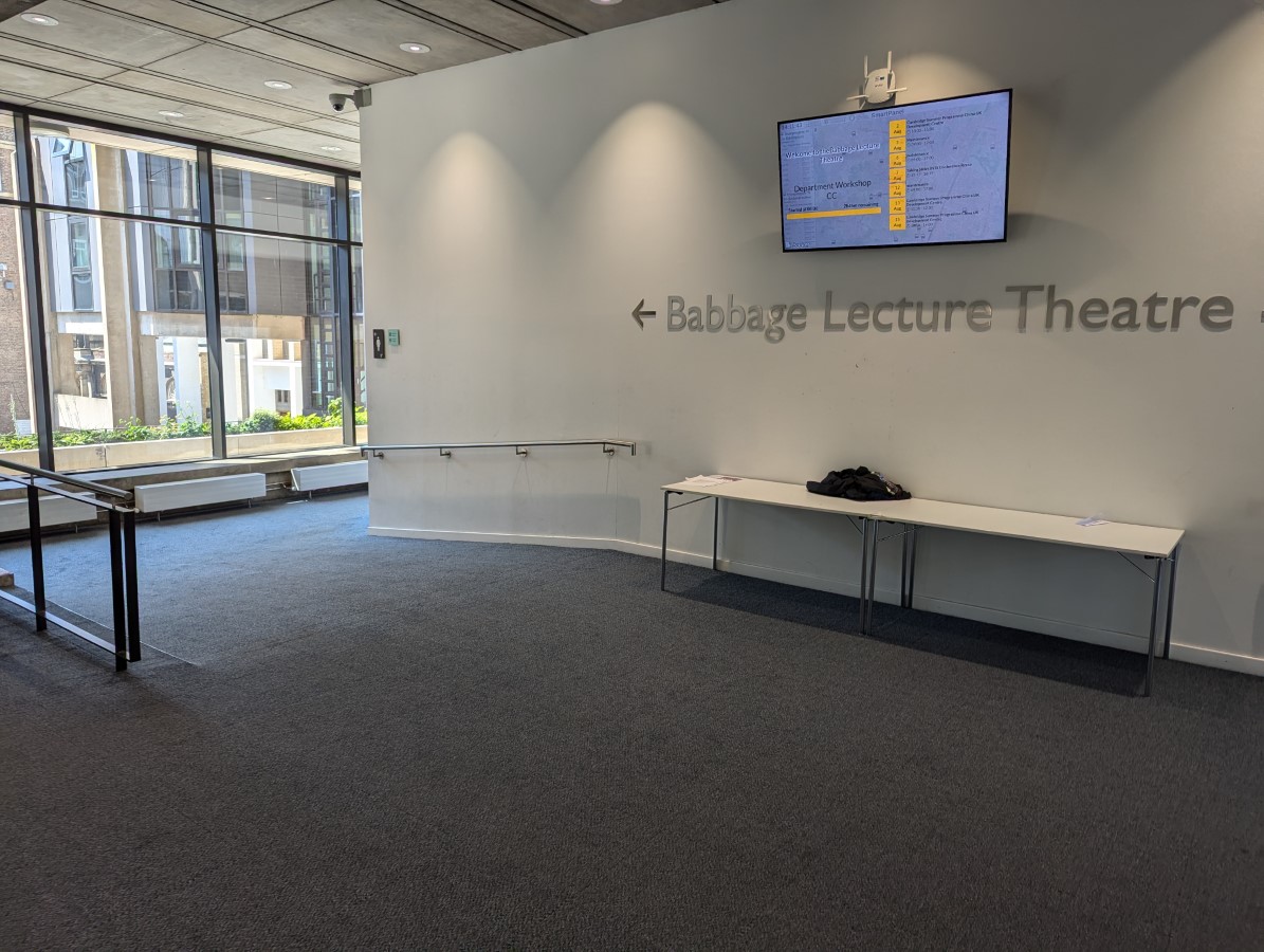 Babbage Lecture Theatre (David Attenborough Building) | AccessAble