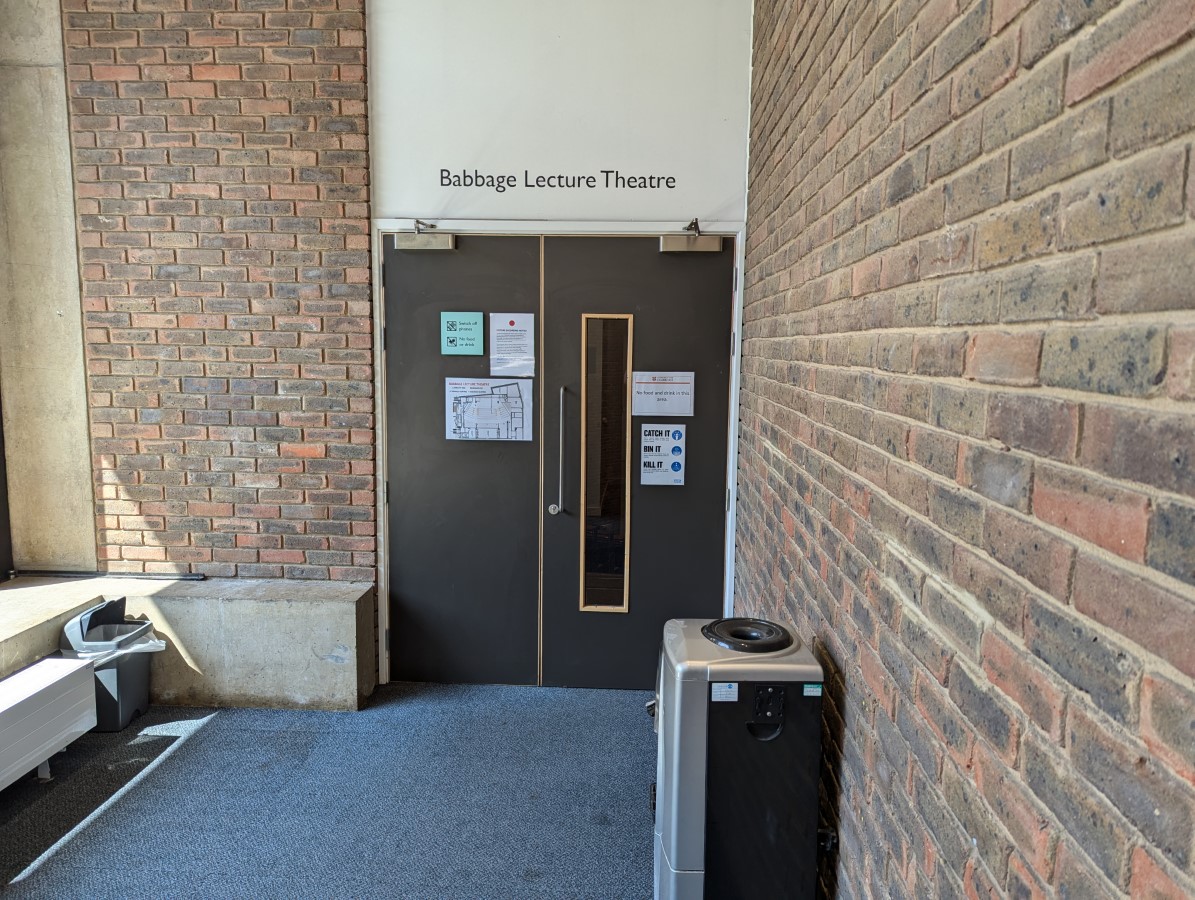 Babbage Lecture Theatre (David Attenborough Building) | AccessAble