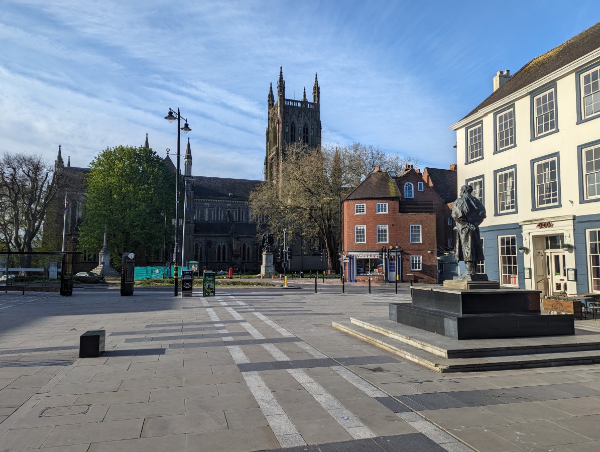 High Street to Commandery Car Park via Worcester Cathedral and The ...