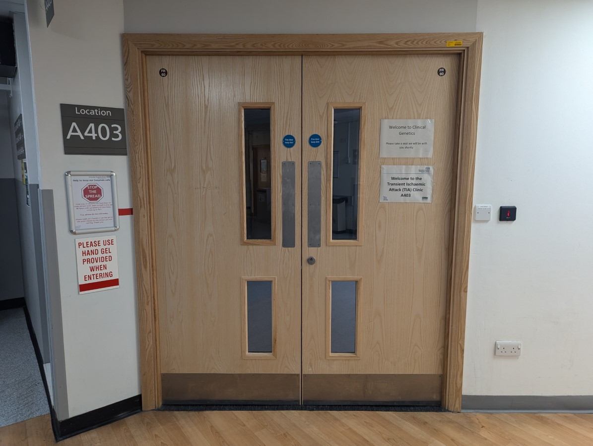 A403 Clinical Genetics/Transient Ischaemic Attack (TIA) Clinic | AccessAble